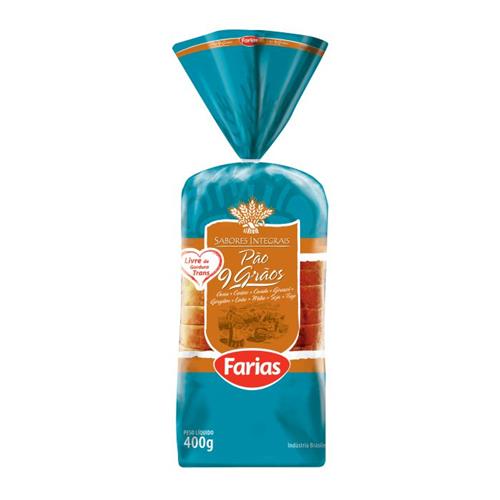 Pão de Forma Farias 9 grãos 400g - Farias