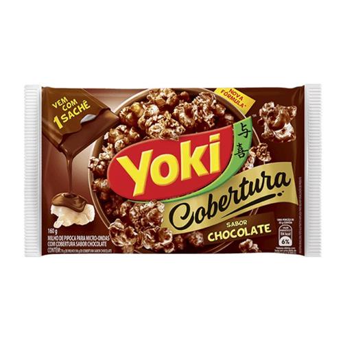 Pipoca Yoki sabor Cobertura de Chocolate 160g - Yoki
