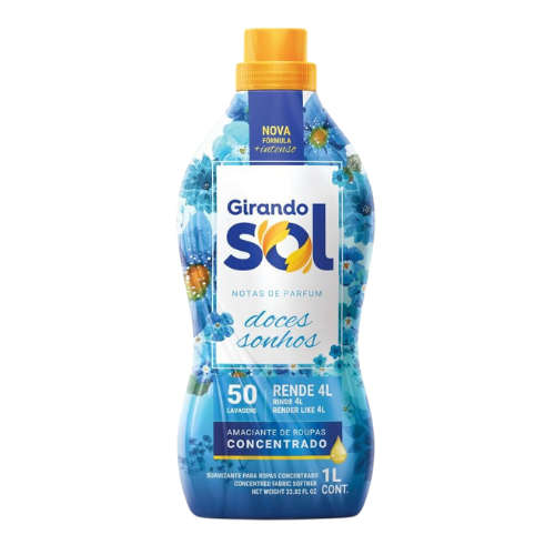 Amaciante Girando Sol Concentrado Doces Sonhos 1l - Girando Sol