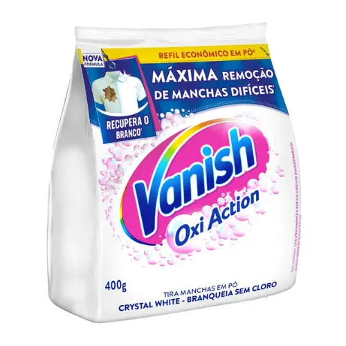 Tira Manchas em pó Oxi Action Crystal White Refil Vanish 400g - Vanish