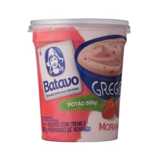 Iogurte Batavo Grego Morango Potão 500g - Batavo