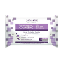Lenços Umedecidos Hydra Derm Colágeno Vini Lady 25 unidades - Vini Lady