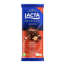 Chocolate Lacta Intense Nuts Avelã e Crocante de Cacau 85g - Lacta