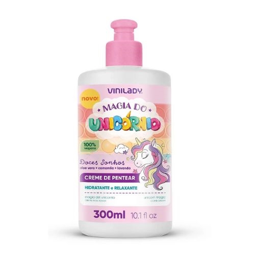 Creme de Pentear Vini Kids Magia do Unicórnio 300ml - Vini Lady