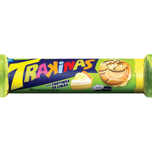 Biscoito Trakinas sabor Tortinha de Limão 126g - Trakinas