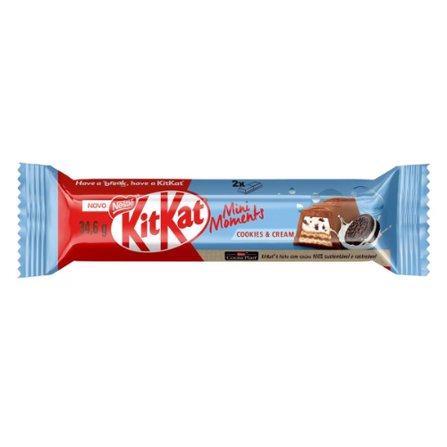 Chocolate Nestlé KitKat Mini Moments sabor Cookies & Cream 34,6g - Nestlé