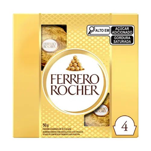 Bombom Ferrero Rocher T4 50g - Ferrero