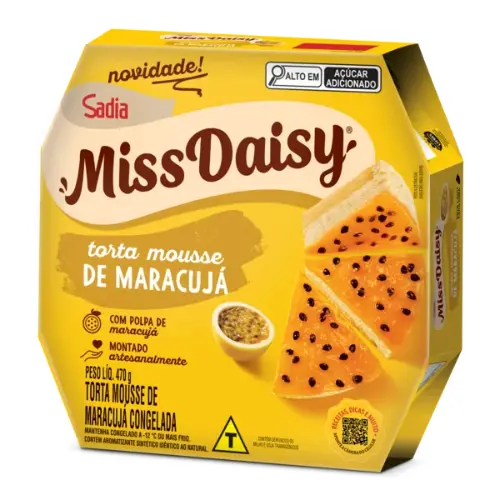 Torta Mousse de Maracujá Miss Daisy Sadia 470g - Sadia
