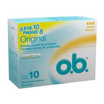 Absorvente Interno O.B Médio Leve 10 Pague 8 - Johnson e Johnson